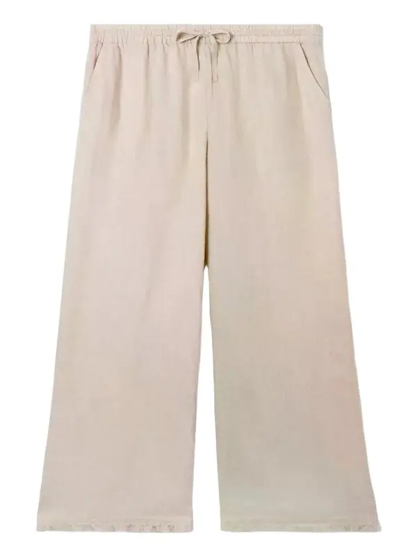 MC2 SAINT BARTH Irma Fringed Linen Trousers - Neutrals