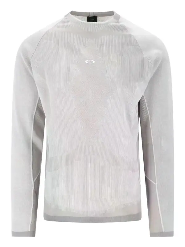 Oakley Logo-detail Patterned-jacquard Sweater - Grey