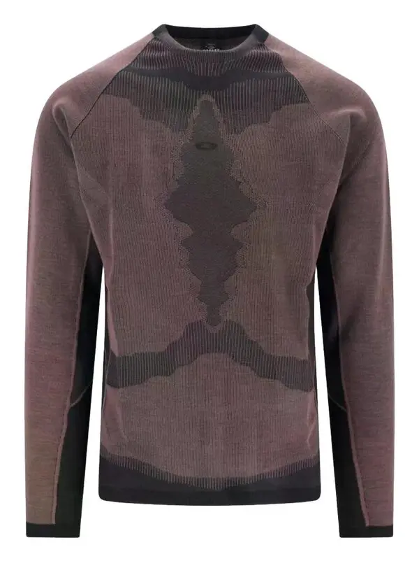 Oakley Abstract-pattern Long-sleeve Sweater - Brown