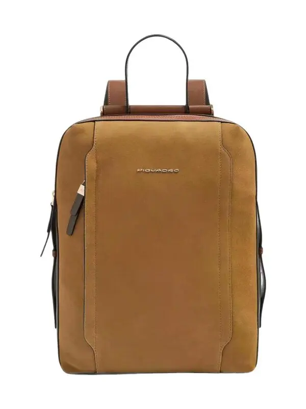 PIQUADRO Leather Backpack - Brown