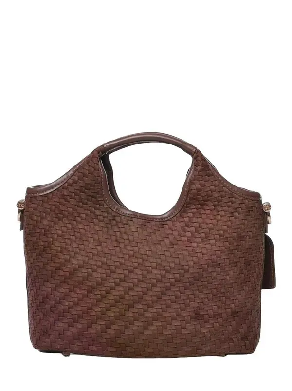 V°73 Zelda Woven-effect Shoulder Bag - Brown