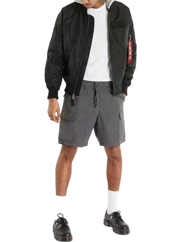 Alpha Industries Ma-1 Tt Hood Light Bomber Jacket - Black
