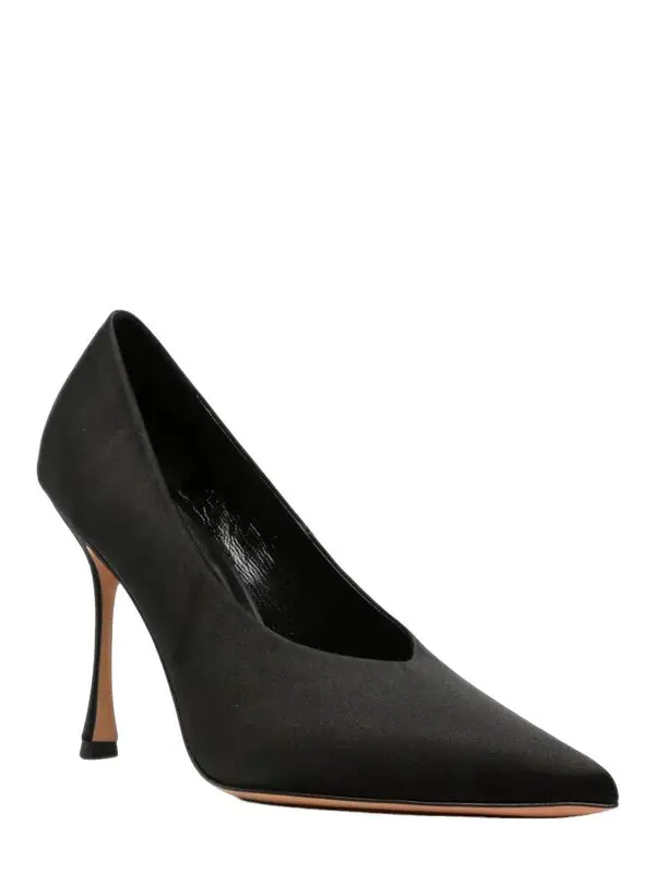 JUDE Kiss Satin Pumps - Black