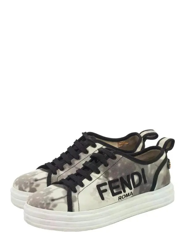Fendi Rise Lace-up Sneakers - Neutrals