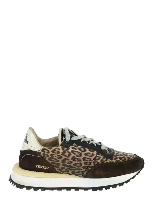 HIDNANDER Tenkei Leopard-print Sneakers - Brown
