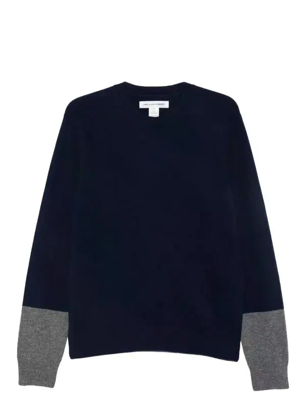 Comme Des Garçons Colour-block Sweater - Blue