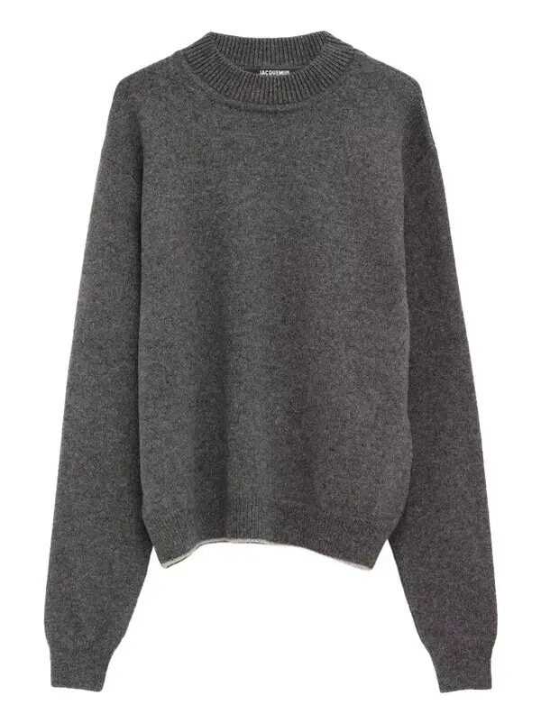 Jacquemus Wool And Silk Sweater - Grey