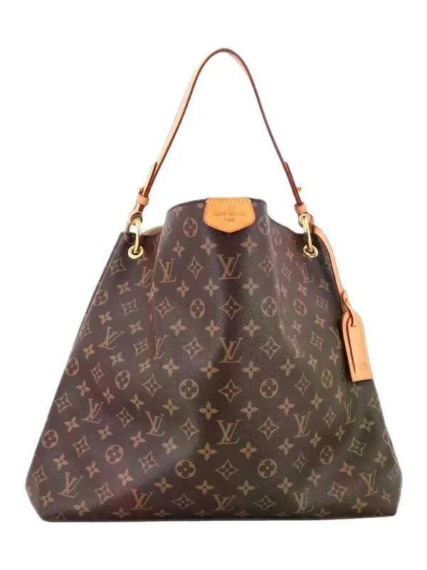 LOUIS VUITTON Graceful Handbag Monogram Canvas Mm Hobo Bag - Brown