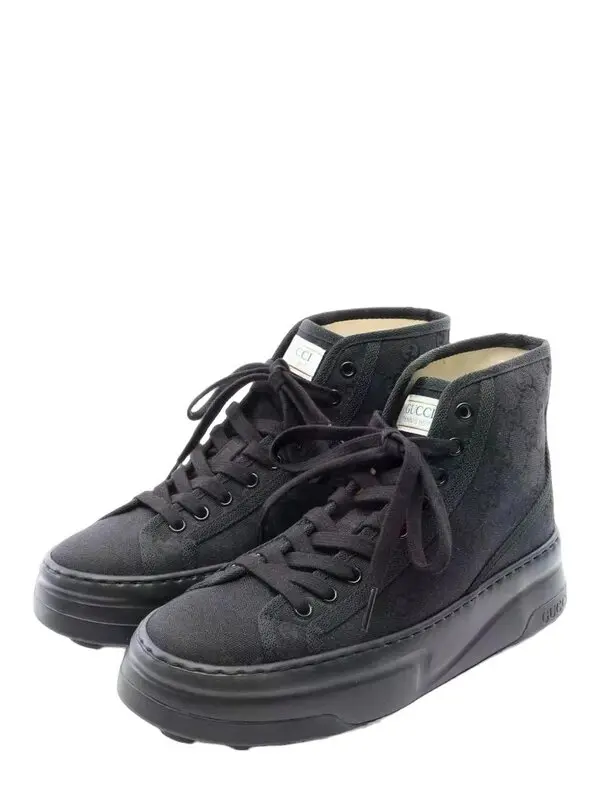 Gucci 2020s Tennis 1977 Gg Canvas Sneakers - Black
