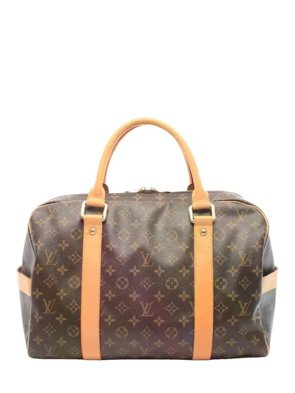 LOUIS VUITTON 2008 Carryall Monogram Boston Tote Bag - Brown