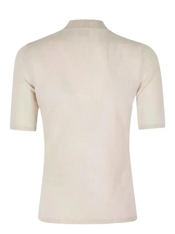 Eleventy High-neck Short-sleeve Sweater - Neutrals