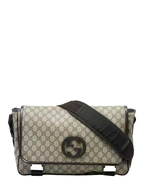 Gucci 2016-2026 Gg Supreme Interlocking G Crossbody Bag - Neutrals