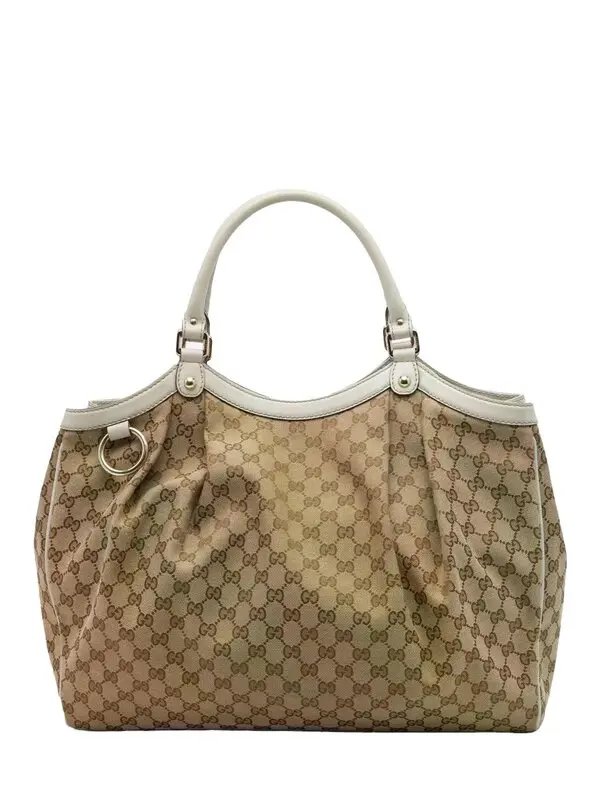 Gucci 2016-2026 Large Gg Canvas Sukey Tote Bag - Neutrals