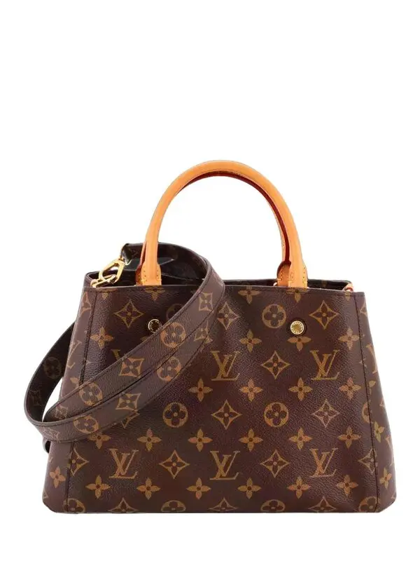 LOUIS VUITTON Montaigne Handbag Monogram Canvas Bb Satchel - Brown