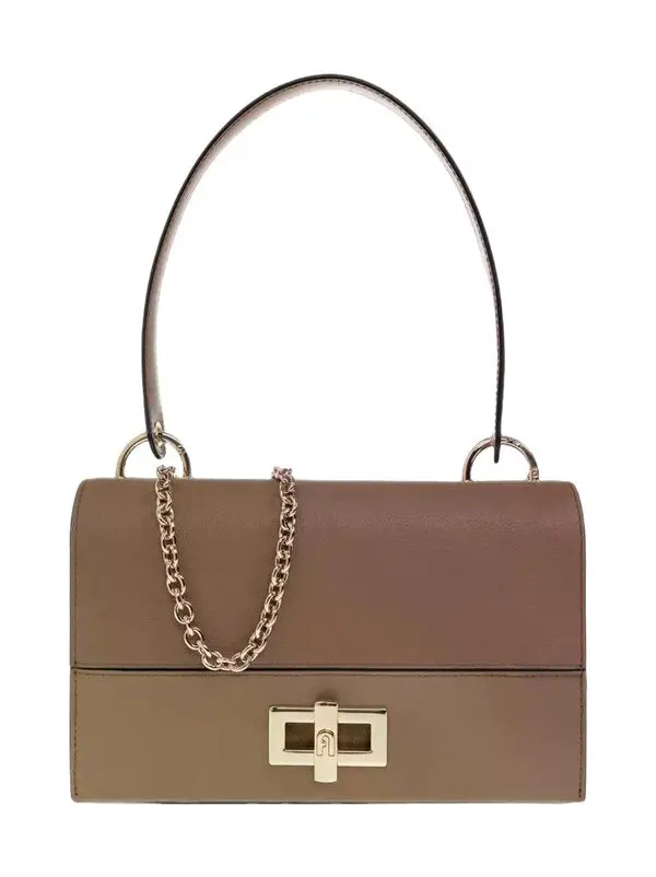 Furla Amelia Leather Shoulder Bag - Brown