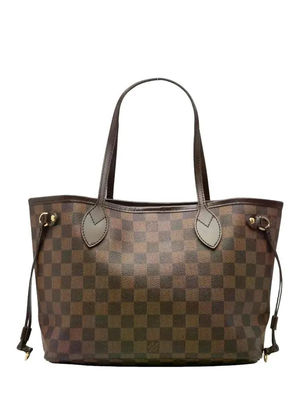 LOUIS VUITTON 2008 Damier Ebene Neverfull Pm Tote Bag - Brown