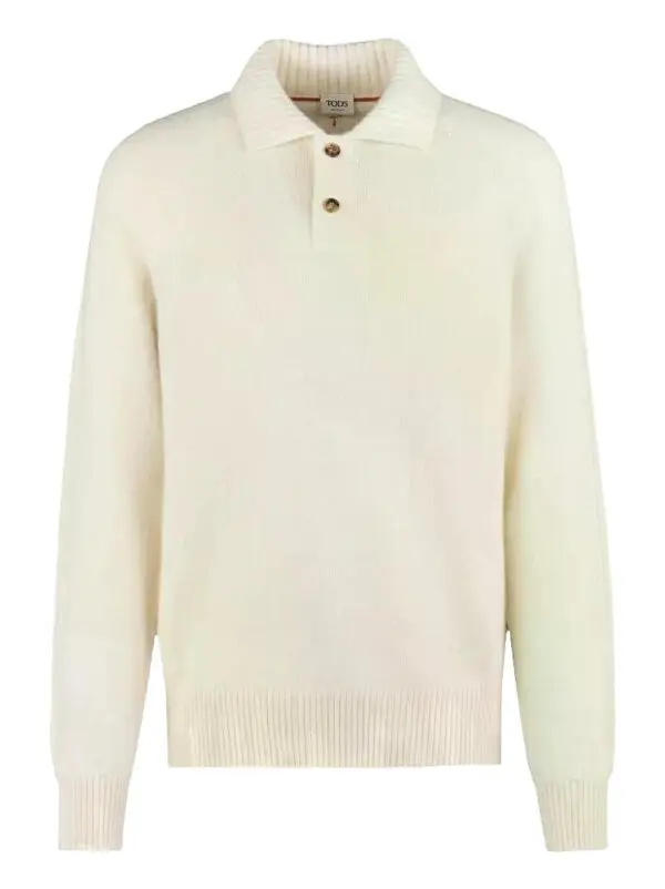 TOD'S Hammer Sleeve Polo - Neutrals