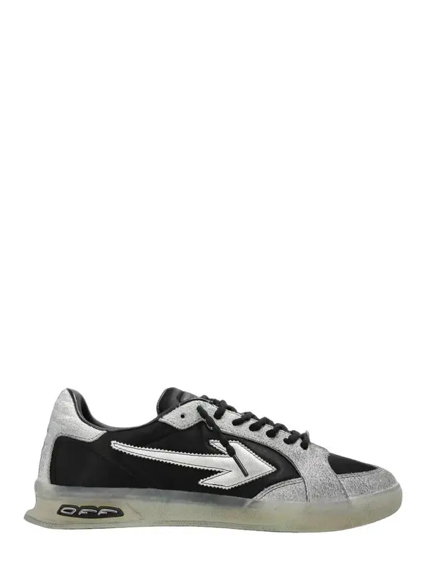 Off-White Panelled Leather Sneakers - Black