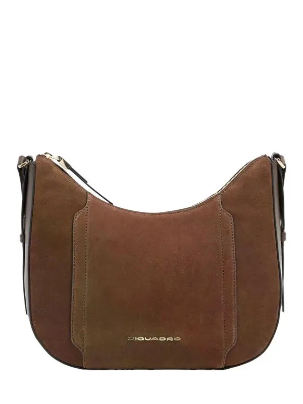 PIQUADRO Suede-panel Leather Mini Ipad® Shoulder Bag - Brown