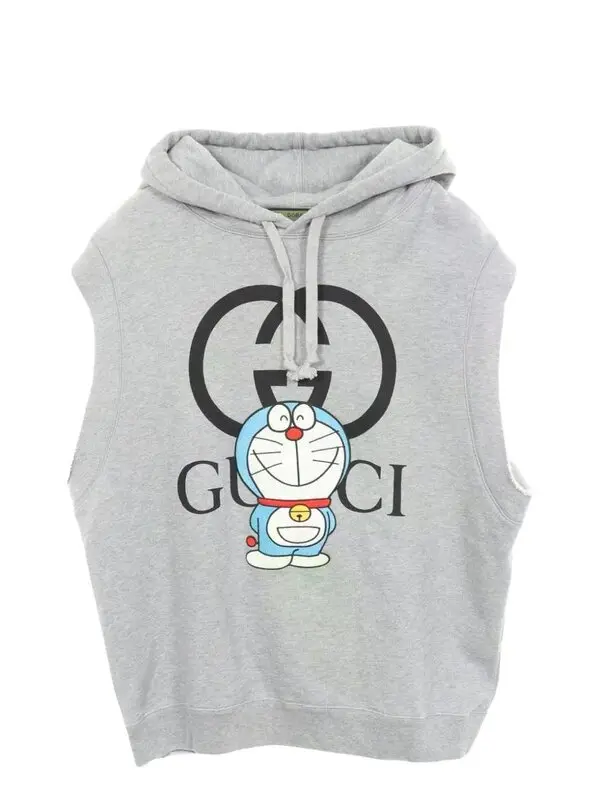 Gucci 2010s X Doraemon Interlocking G Hoodie - Grey