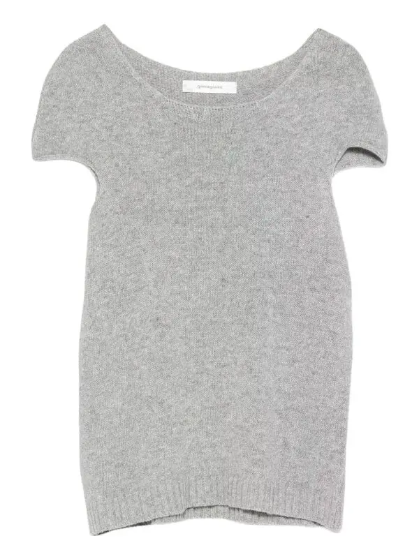 Gimaguas Fine-knit Cap-sleeve T-shirt - Grey