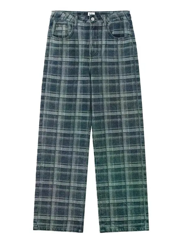 B+AB Plaid Jeans - Blue