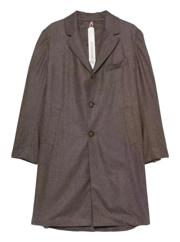 SANTANIELLO Napoli Single-breasted Coat - Brown