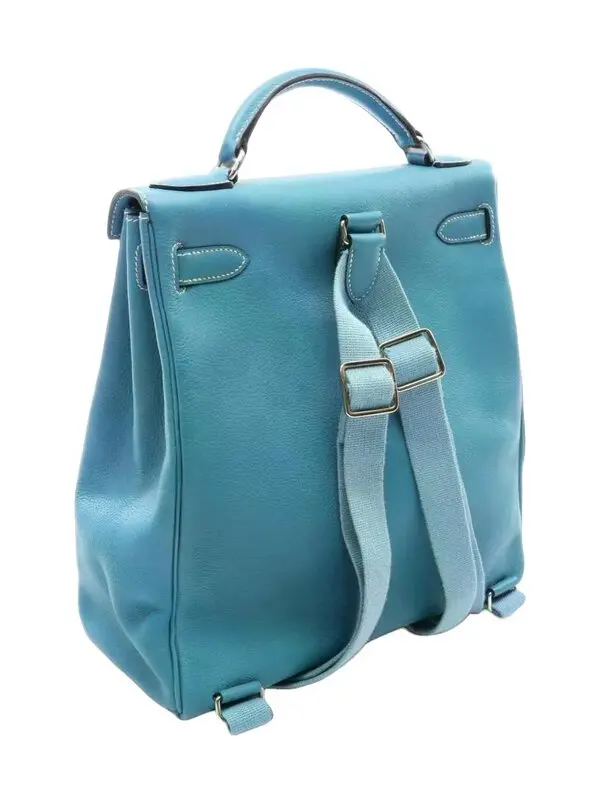 Hermès 1999 Kelly Ad Gm Backpack - Blue