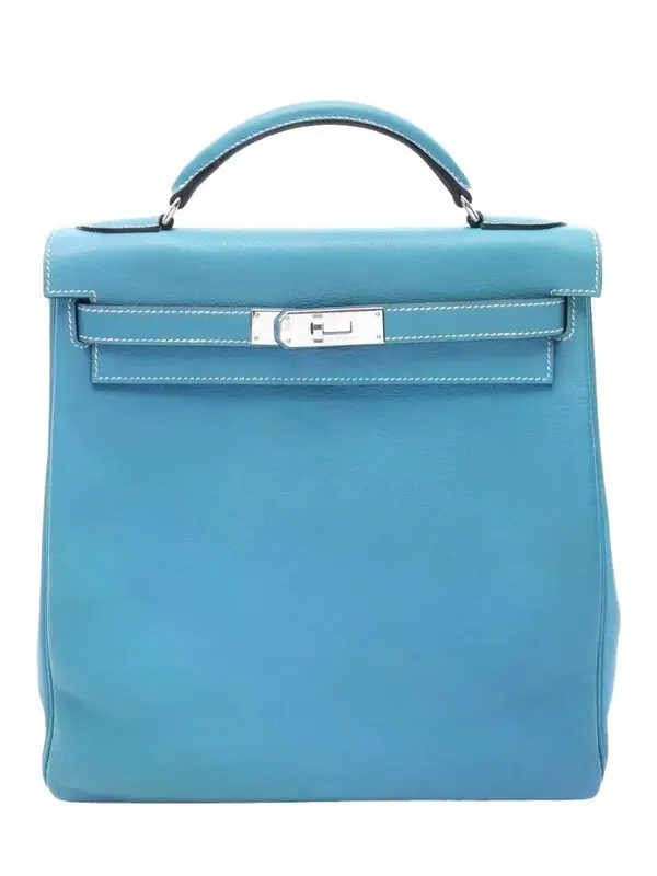 Hermès 1999 Kelly Ad Gm Backpack - Blue