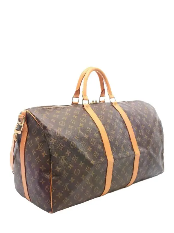 LOUIS VUITTON 1997 Keepall Bandoulière Monogram Travel Bag - Brown