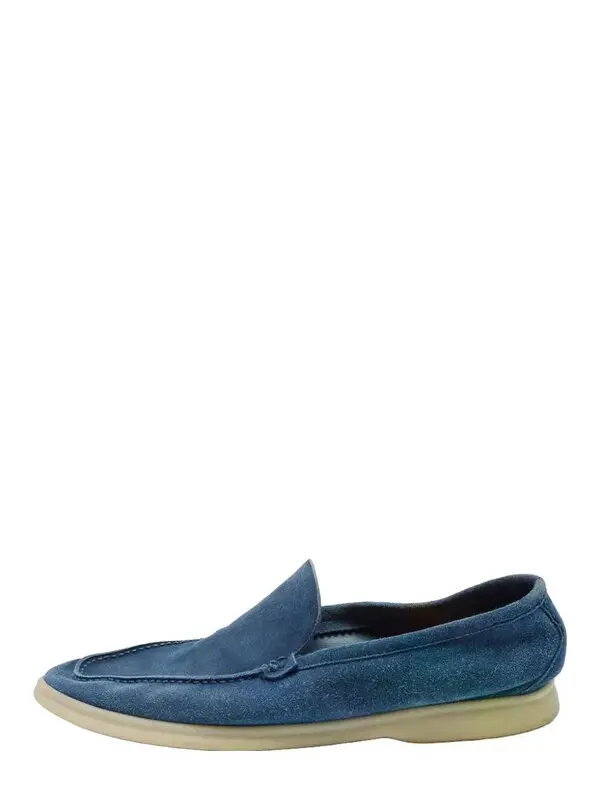 Loro Piana Summer Walk Suede Loafers - Blue