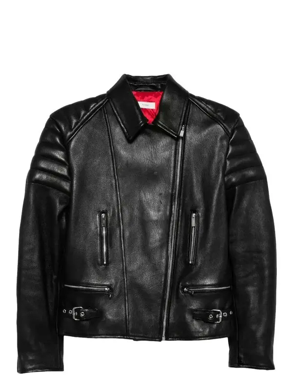 TOTEME Leather Biker Jacket - Black