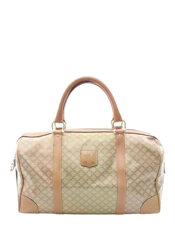 Celine 2000s Mini Macadam Boston Tote Bag - Neutrals