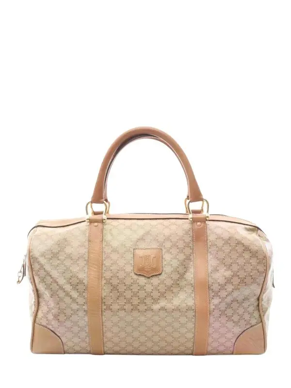 Celine 2000s Mini Macadam Boston Tote Bag - Neutrals
