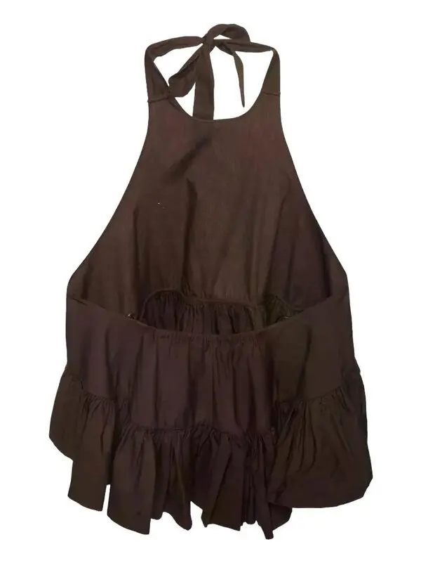 424 Winston Halter Neck Top - Brown