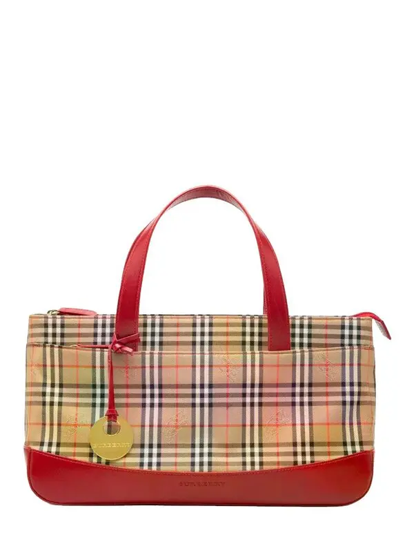 Burberry 2000-2017 Haymarket Check Canvas Handbag - Neutrals