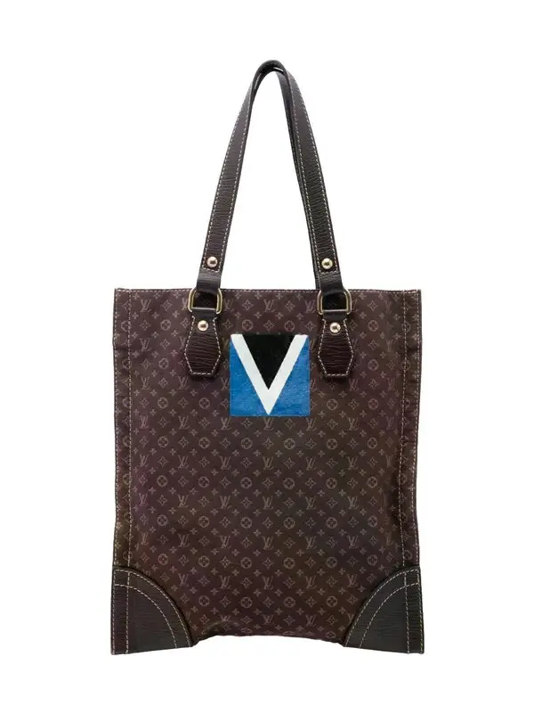 LOUIS VUITTON 2005 Monogram Mini Lin Cabas Tanger Tote Bag - Brown