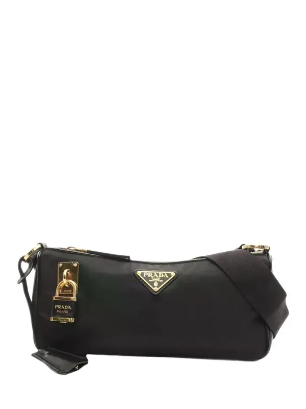 Prada 2010s Re-nylon Tessuto Shoulder Bag - Black