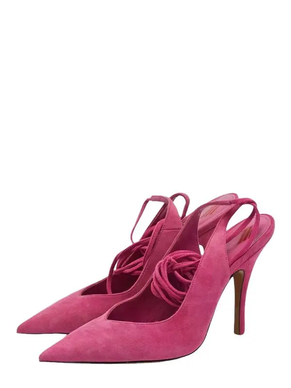 Attico Venus Ankle-tie Heeled Pumps - Pink