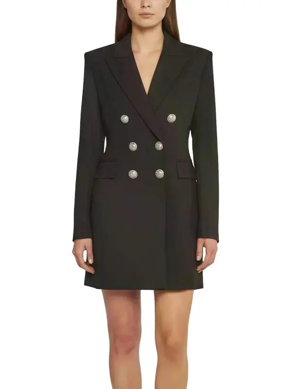 Balmain Double-breasted Blazer Mini Dress - Black