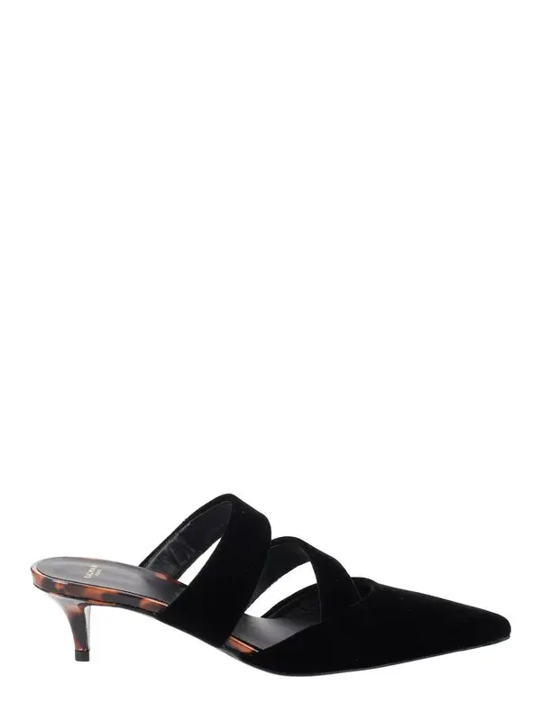 Balmain Mule In Pelle Con Tacco - Black