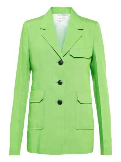 Victoria Beckham Single-breasted Suit Jacket - Green