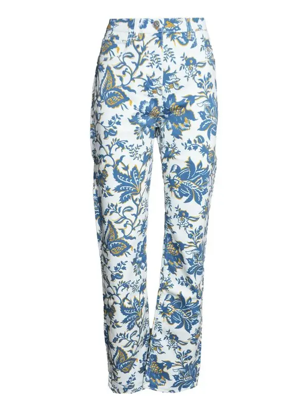 Etro Floral-printed Straight-leg Jeans - No