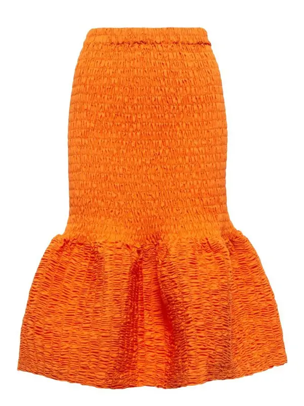 Dries Van Noten Pleated Skirt - Orange