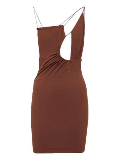 NENSI DOJAKA Cutout Ruched Minidress - Red