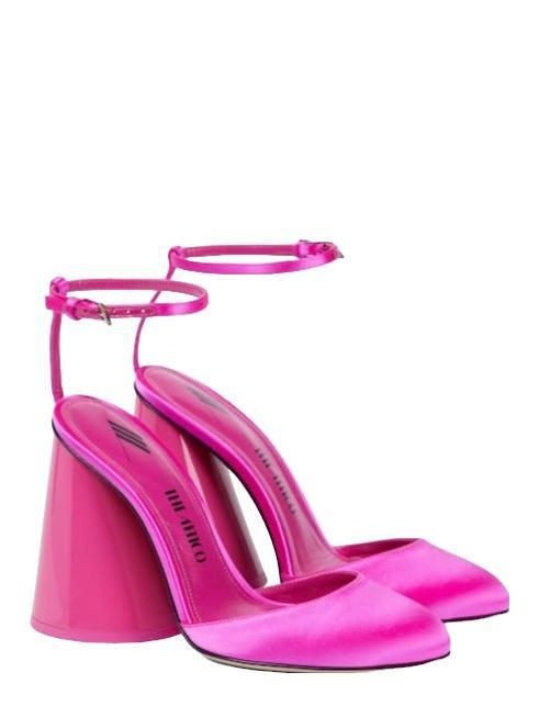 Attico Luz Satin Slingback High-heeled Sandals - Pink