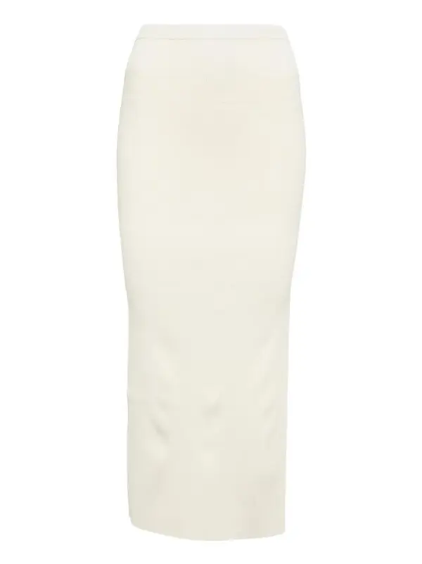 Altuzarra Irvette Ribbed-knit Midi Skirt - White