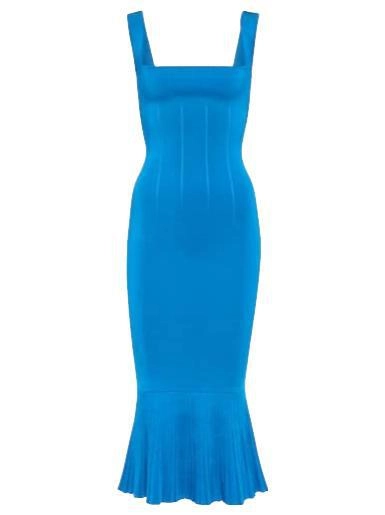 Galvan Atalanta Midi Dress - Blue