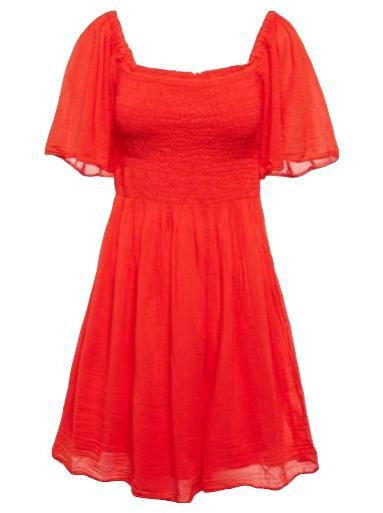 Velvet By Graham & Spencer Esme Cotton Gauze Minidress - Red