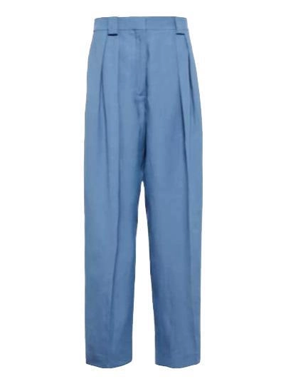 Stella McCartney High-rise Pleated Pants - Blue